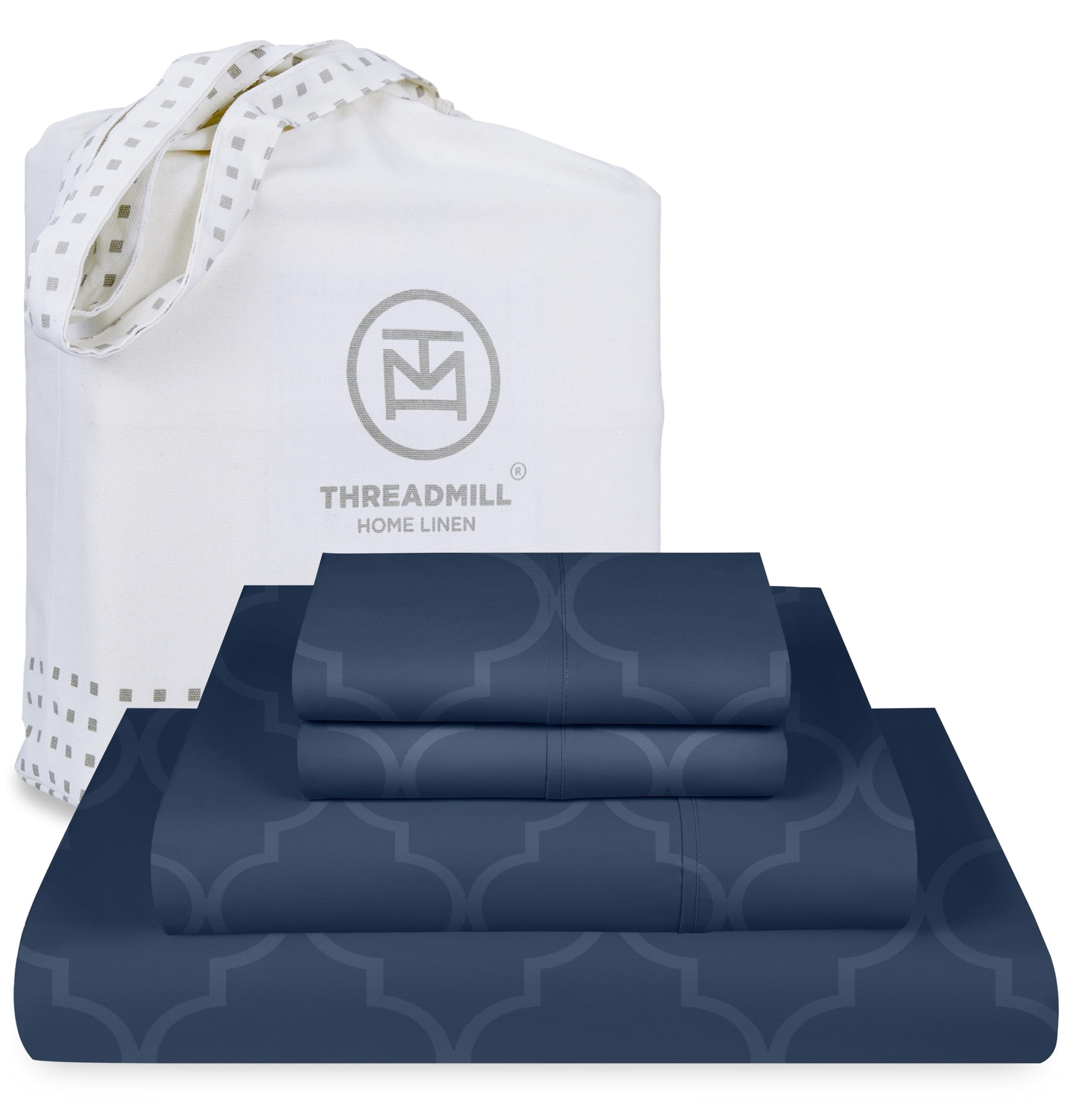 Threadmill Cotton Full Size Sheet Set | 100% Cotton Sheets for Full ...