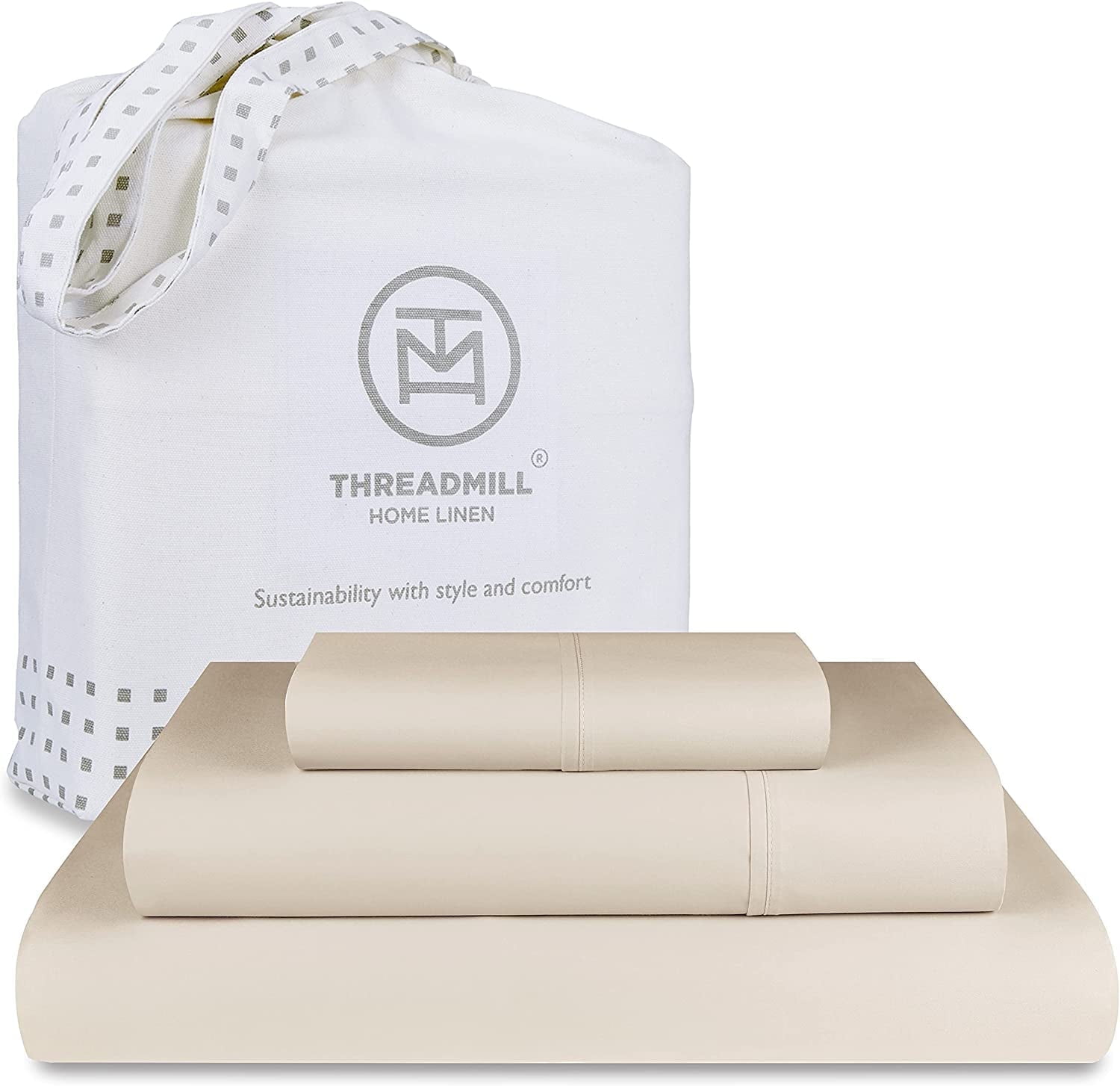 Threadmill Home Linen 100% Cotton Sheets for Twin Size Bed - 600 Thread ...