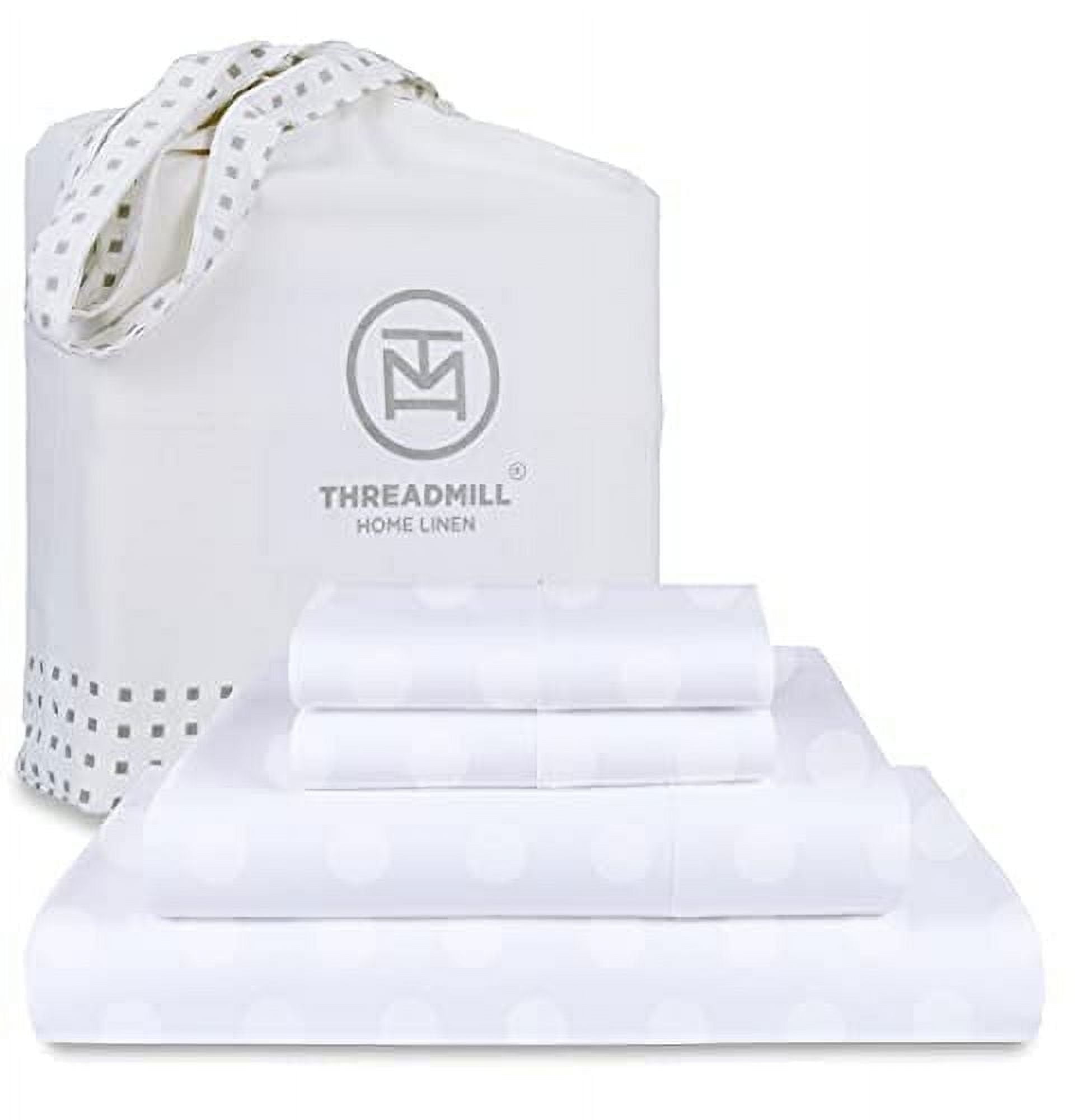 Threadmill Home Linen Cotton Full Size Bed Sheet Set, 300 Thread Count ...