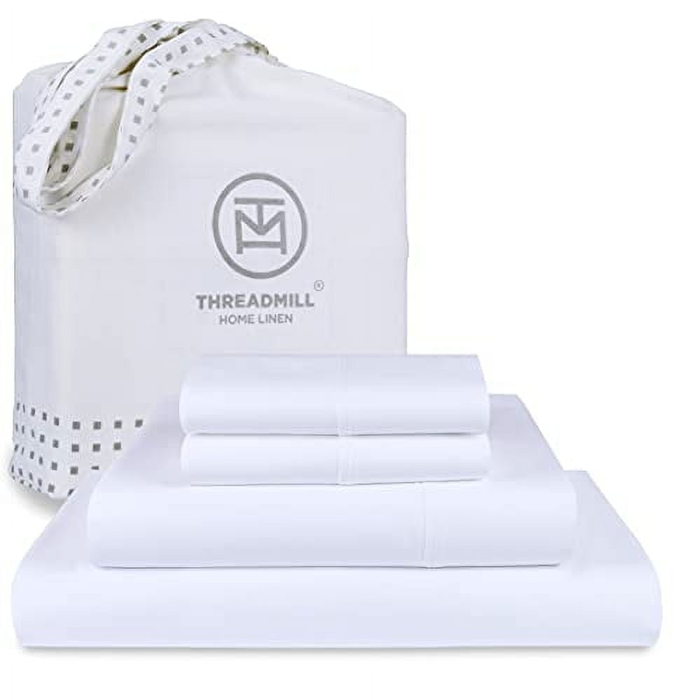Threadmill Home Linen Cotton King Size Sheets, 4 Pc Set, 300 Thread ...