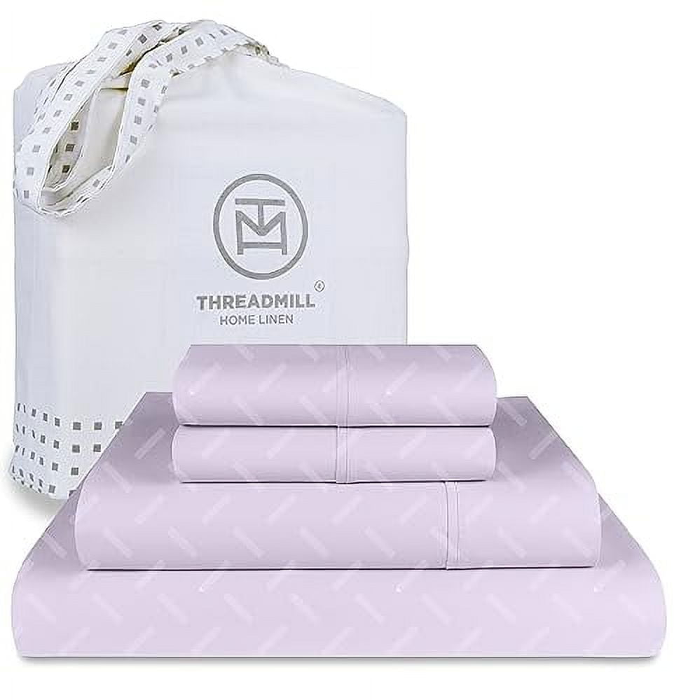 Threadmill Home Linen Cotton Sheets for King Size Bed, 4 Pieces, Damask ...