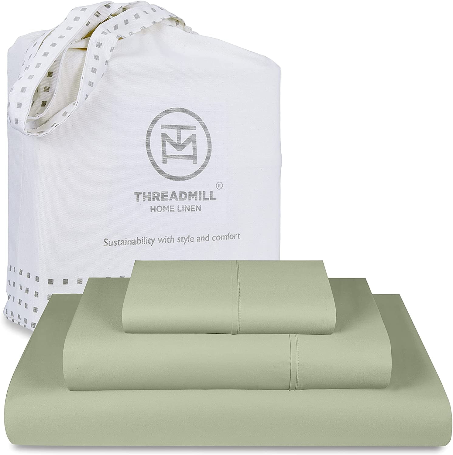 Threadmill Home Linen Cotton Twin XL Size Bed Sheet Set, Sateen, 16 ...