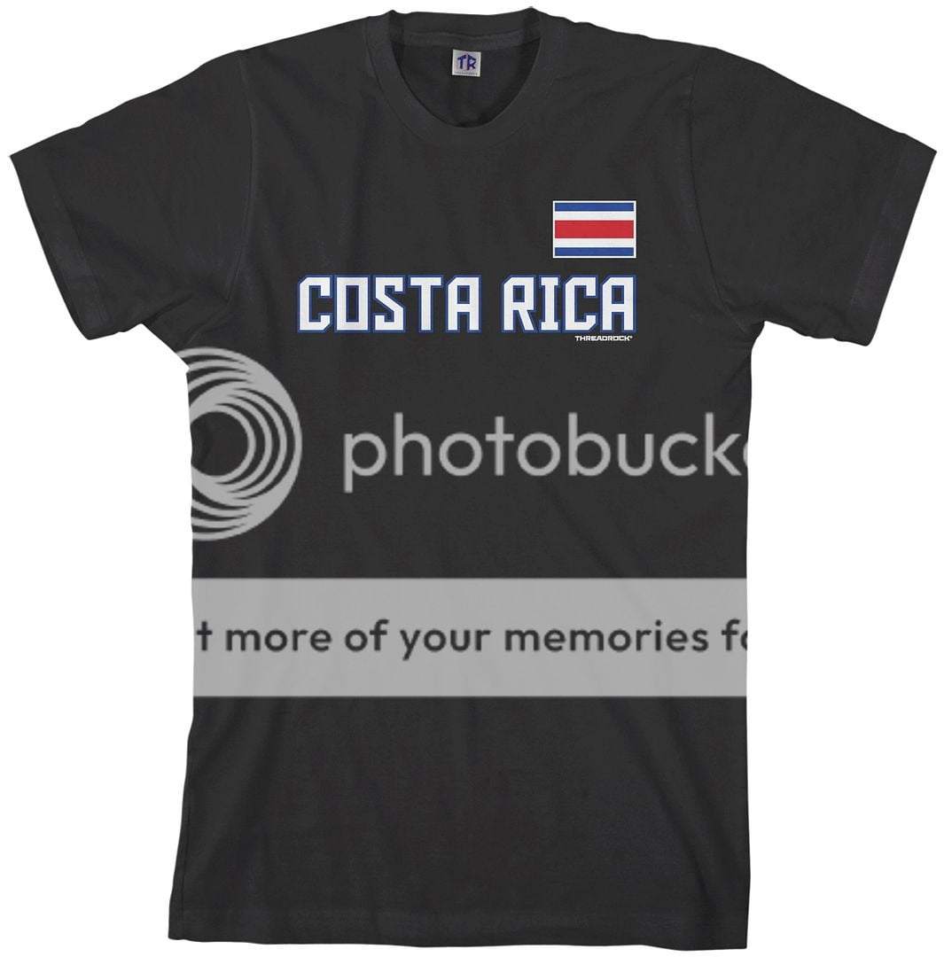 Threadrock Men's Costa Rica National Team T-shirt Flag Pride - Walmart.com