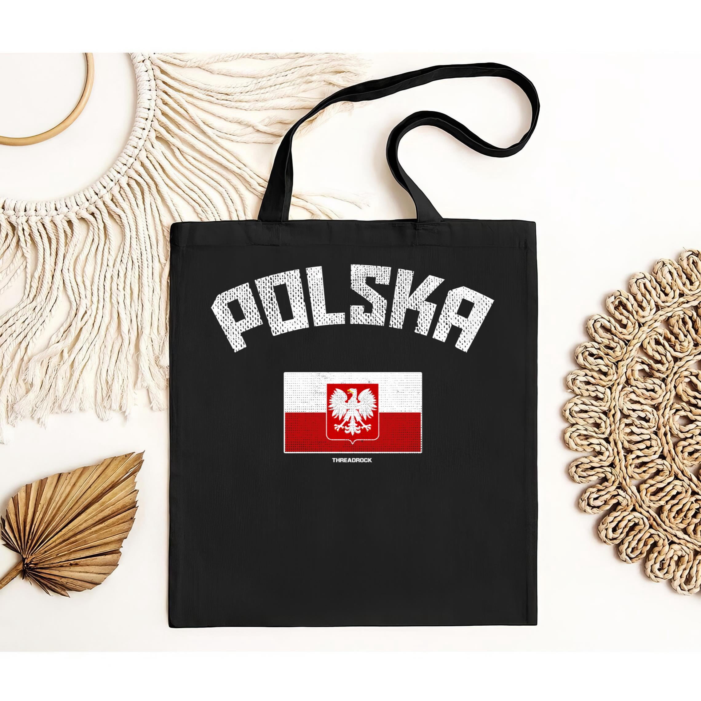 Threadrock Men's Polska Polish Flag Long Sleeve T-Bag Poland Pride ...