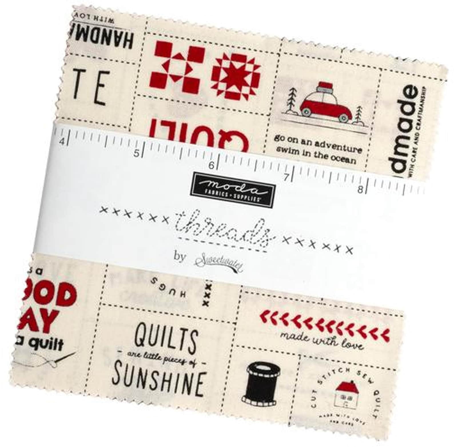 Threads Charm Pack by Sweetwater; 42 - 5" Precut Fabric Quilt Squares ...