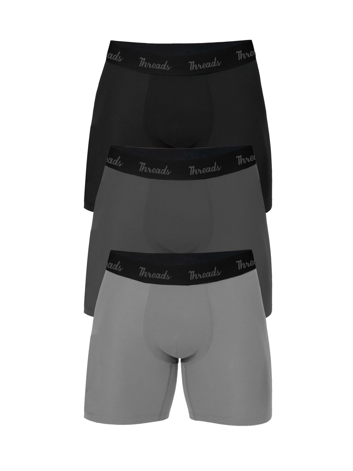 Threads 6 Boxer Briefs 3-Pack - Moisture-Wicking, Anti-Odor - Walmart.com