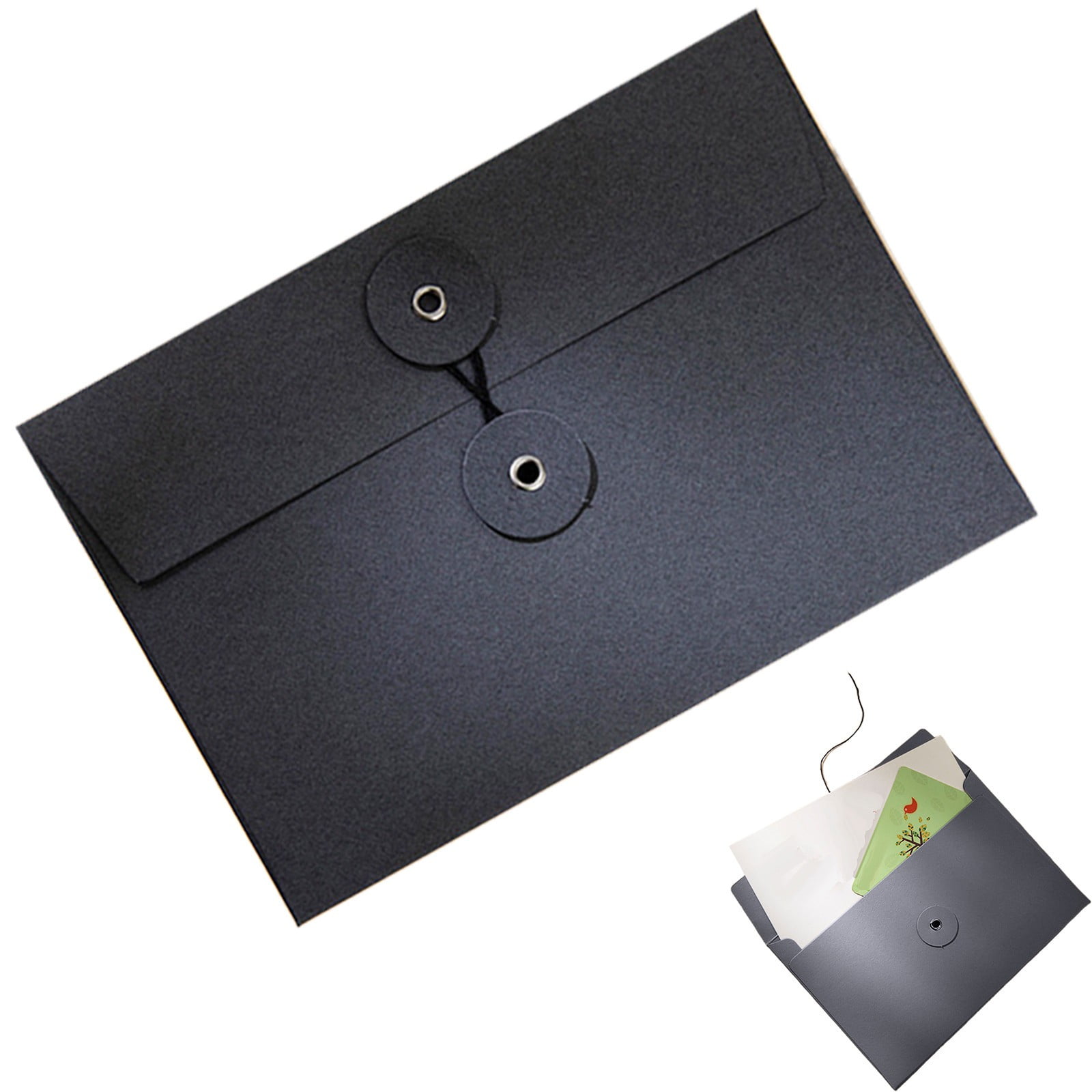 Threadseal A6 Kraft Envelopes – 12-Pack Button-Tie Document Folders, 6 ...