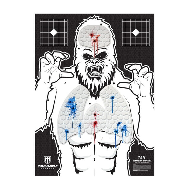 Threat Down Yeti Silhouette | 6-Pack | Gun Targets for Shooting | 22 ...