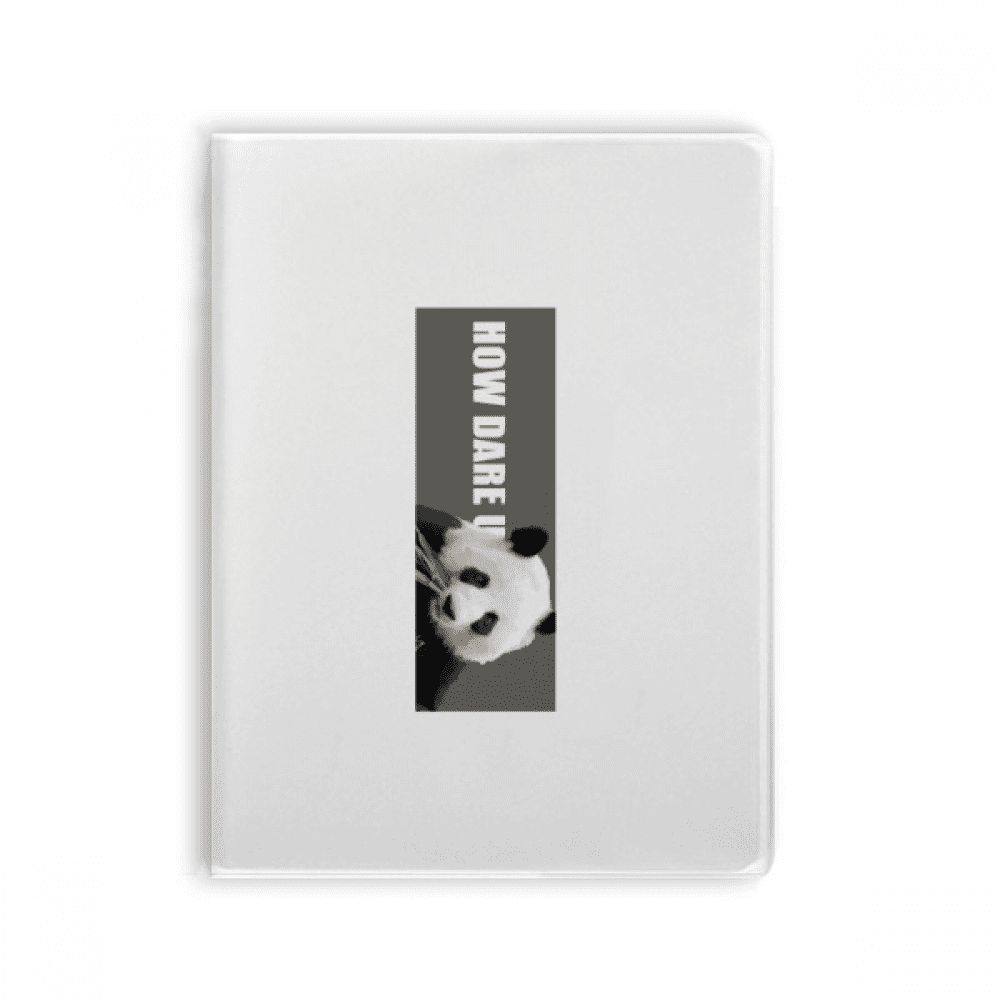 Threatening Panda Art Deco Fashion Notebook Gum Cover Diary Soft Cover ...