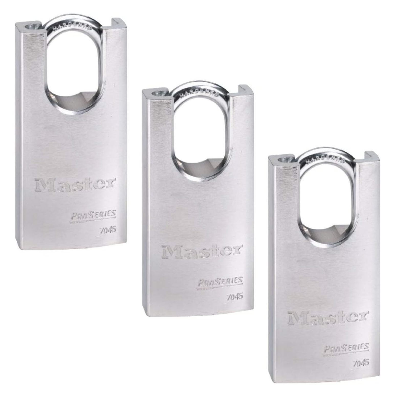 - Three (3) High Security Pro Series Padlocks 7045NKA-3 w/BumpStop ...