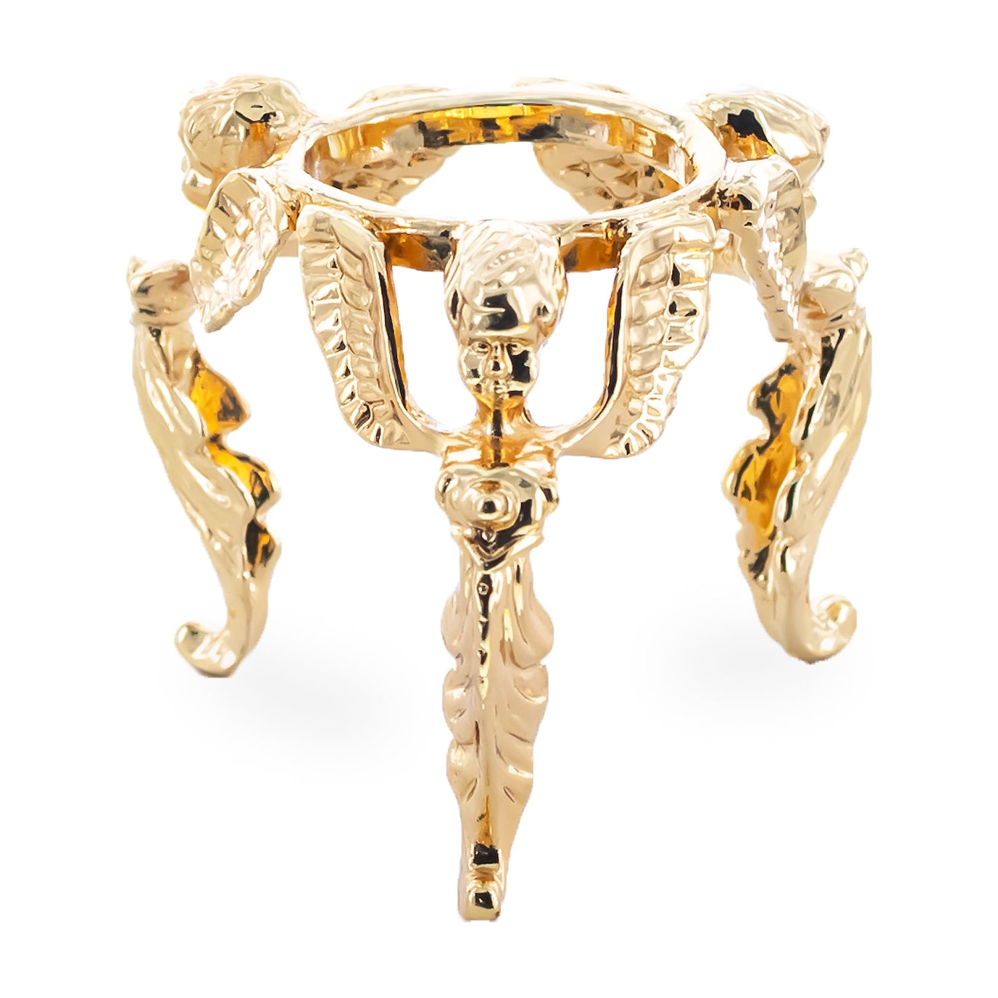 Three Angels Gold Tone Metal Egg Sphere Stand Holder Display - Walmart.com