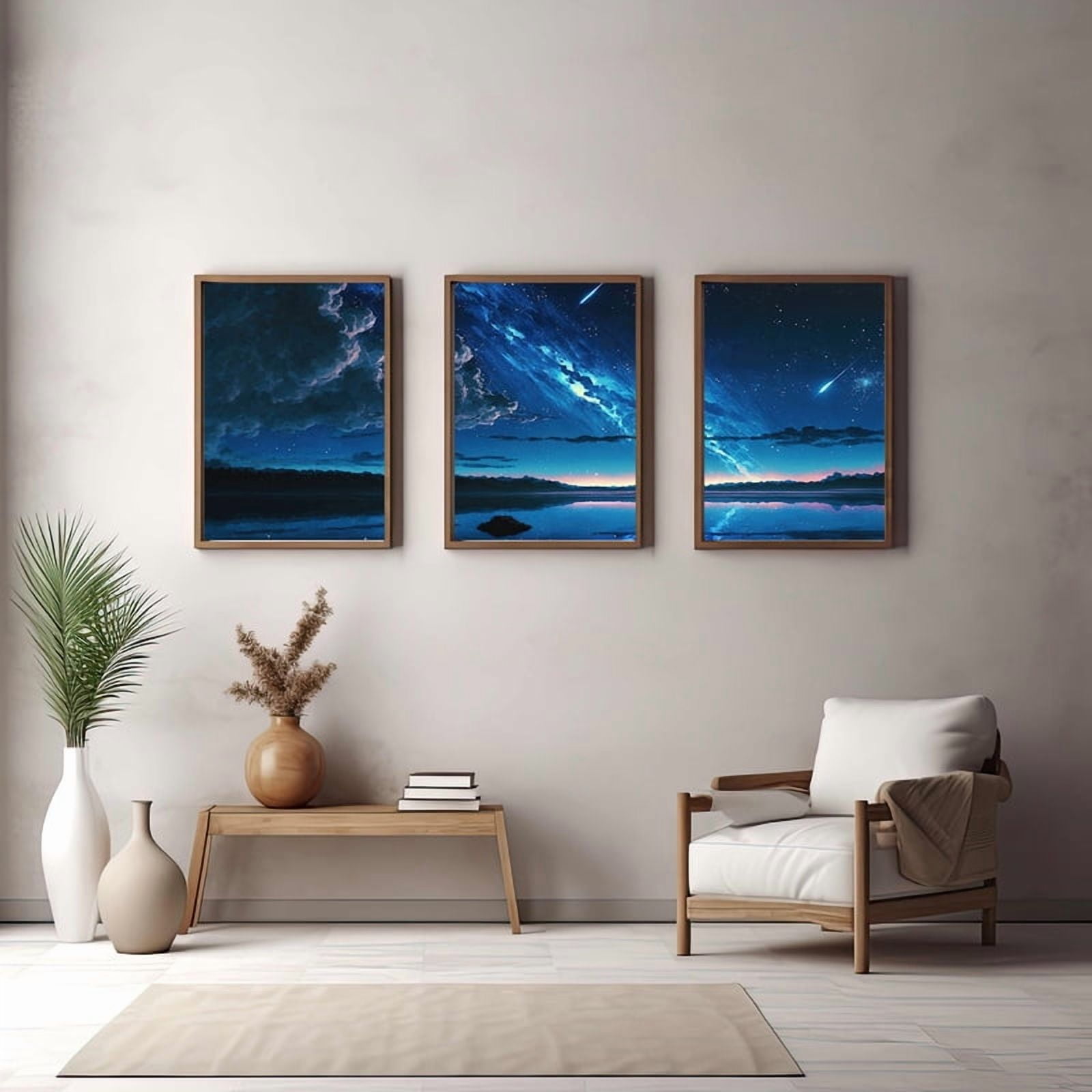 Three Art Posters Featuring Van Gogh'S Style of Night Sky And ...