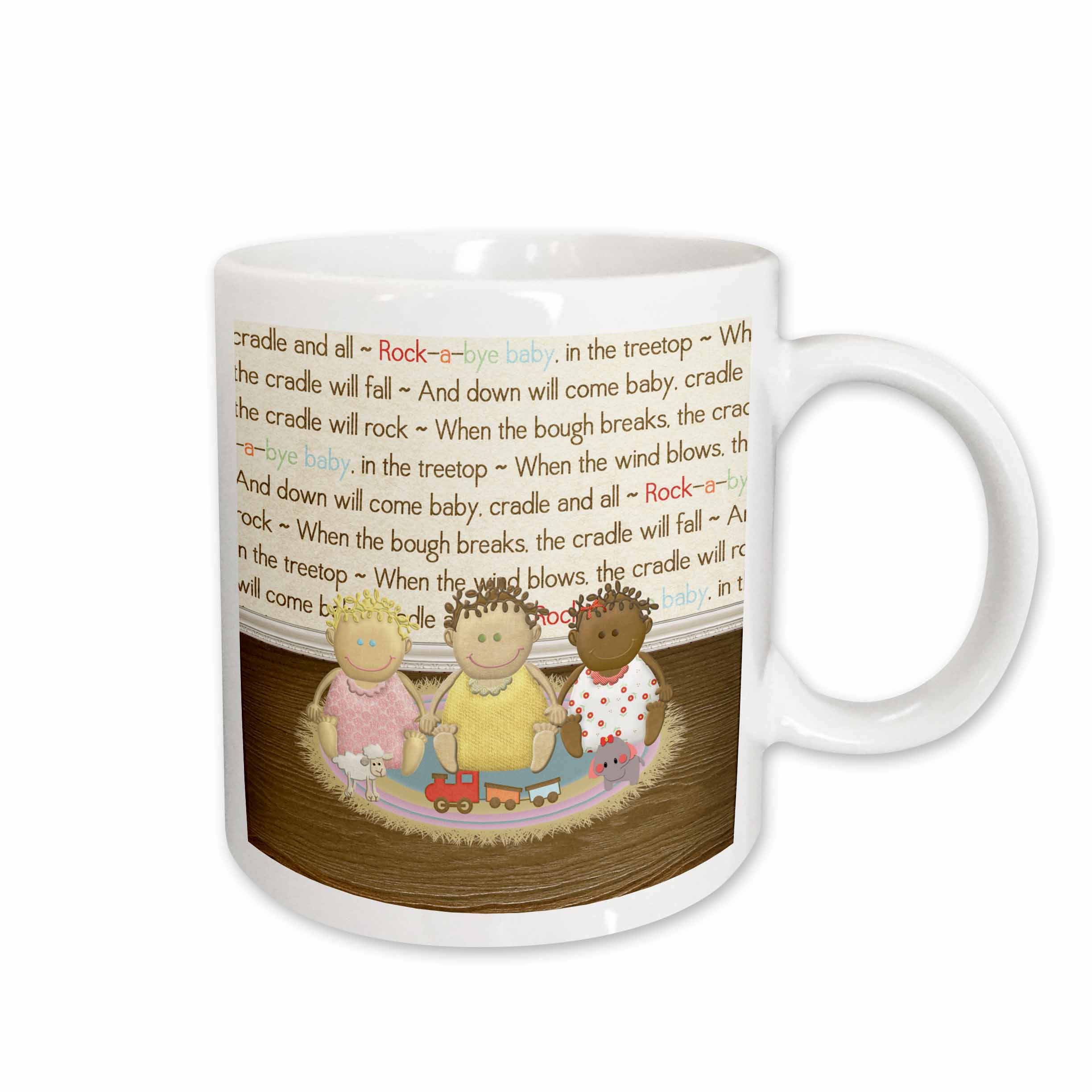 Three Babies of the World in Room with Toys, Rock a Bye Wallpaper 11oz ...