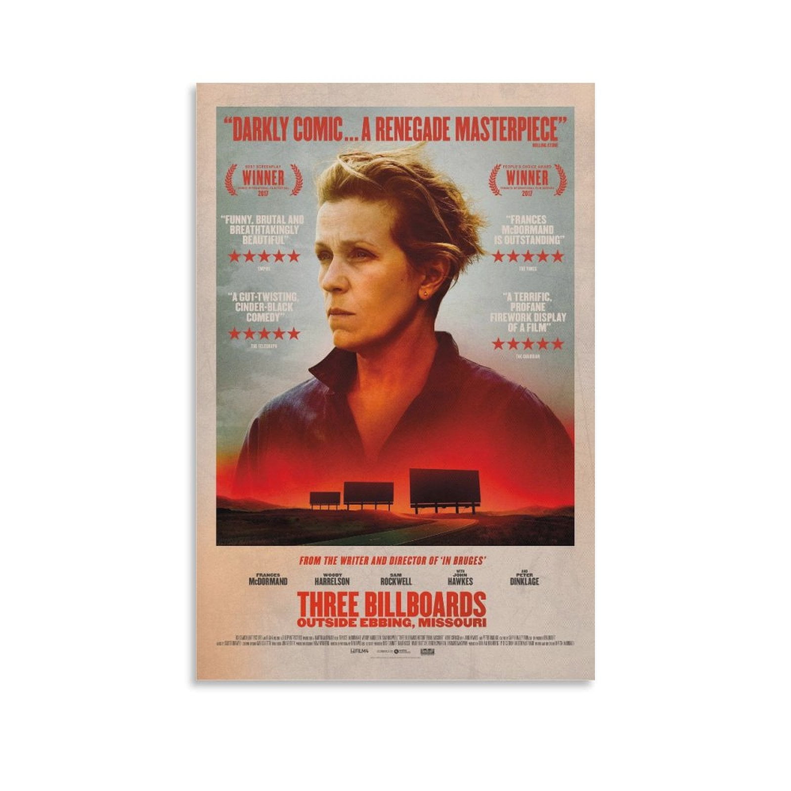 Three Billboards Outside Ebbing Missouri Classic Movie Poster Posters ...