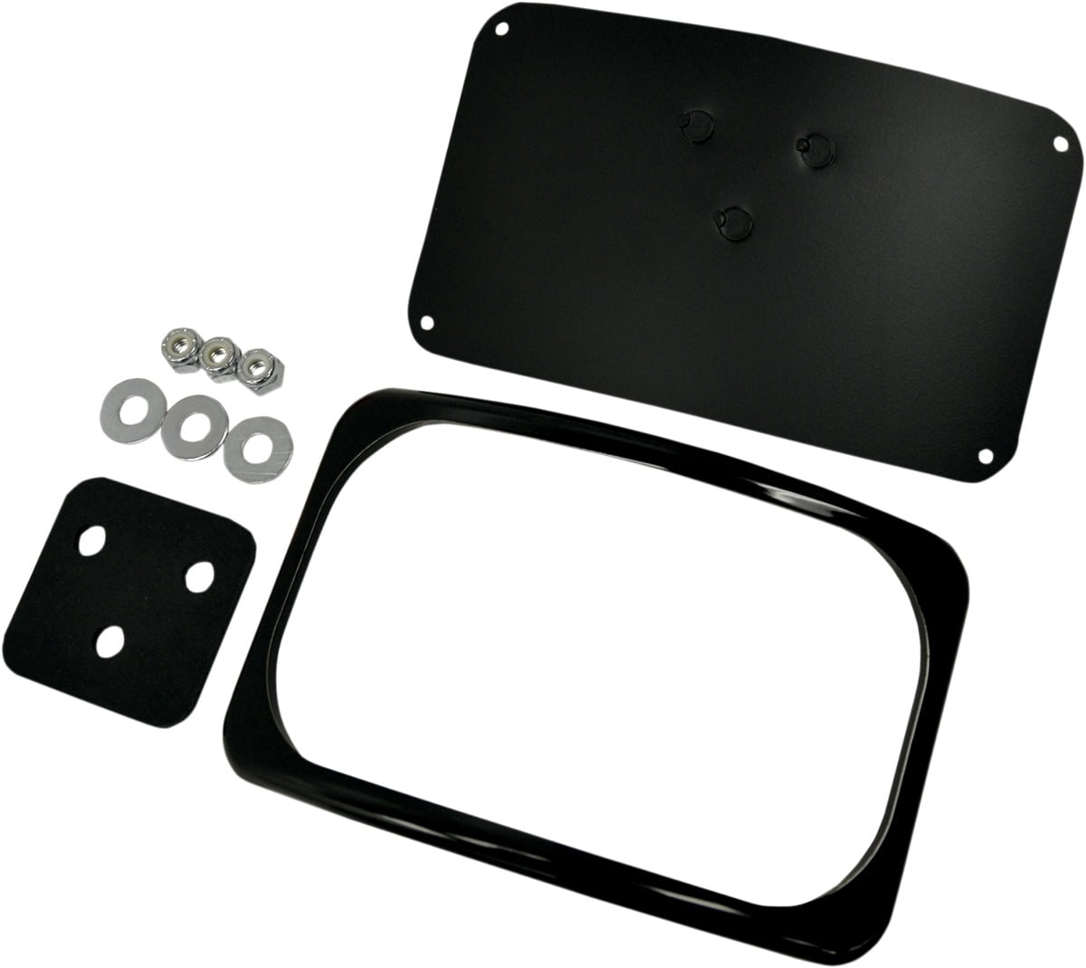 Three-Bolt Style Small Radius License Plate Mount - Gloss Black ...