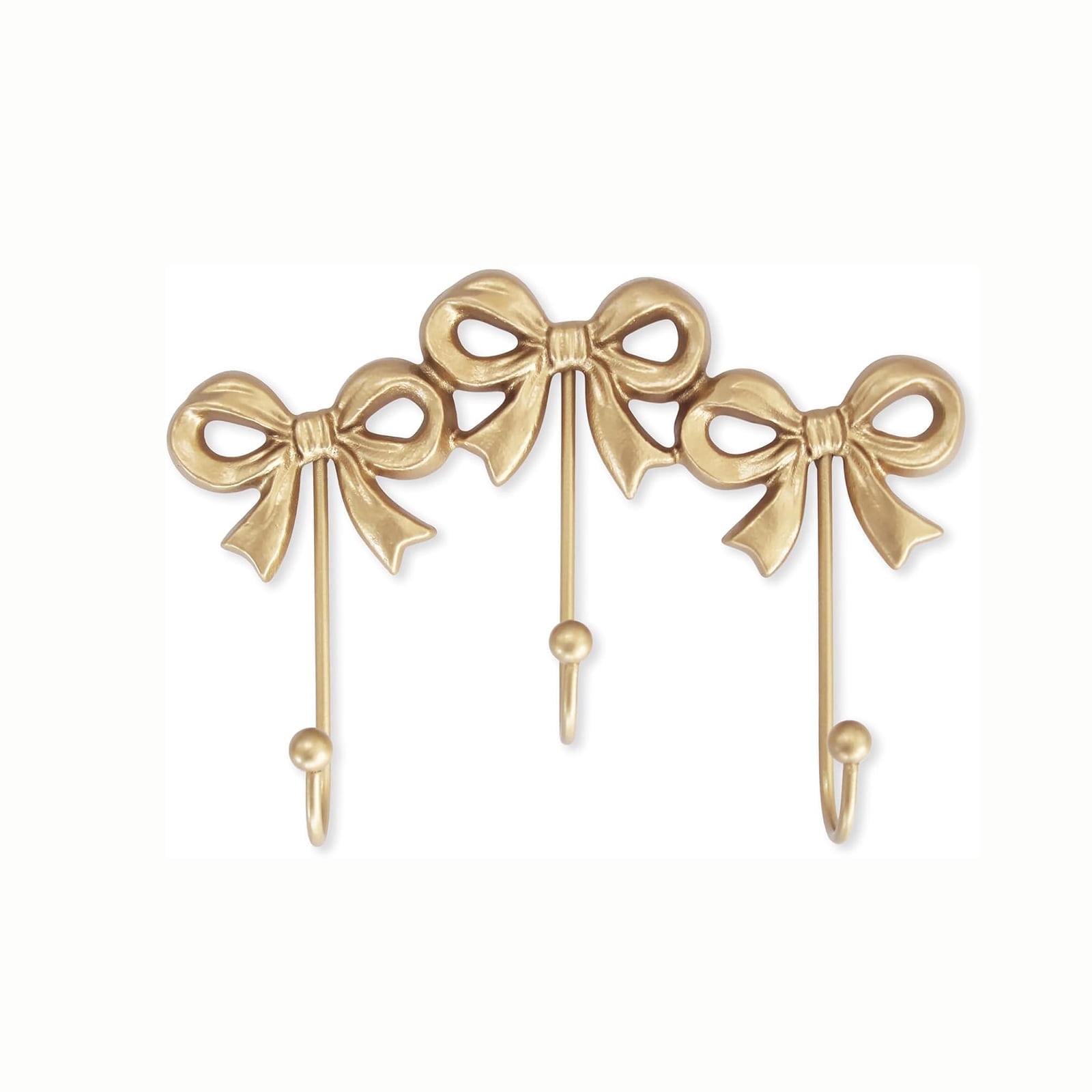Three-Bows Hooks,Gold Wall Mounted Functional Hooks,Antique Gold Cast ...