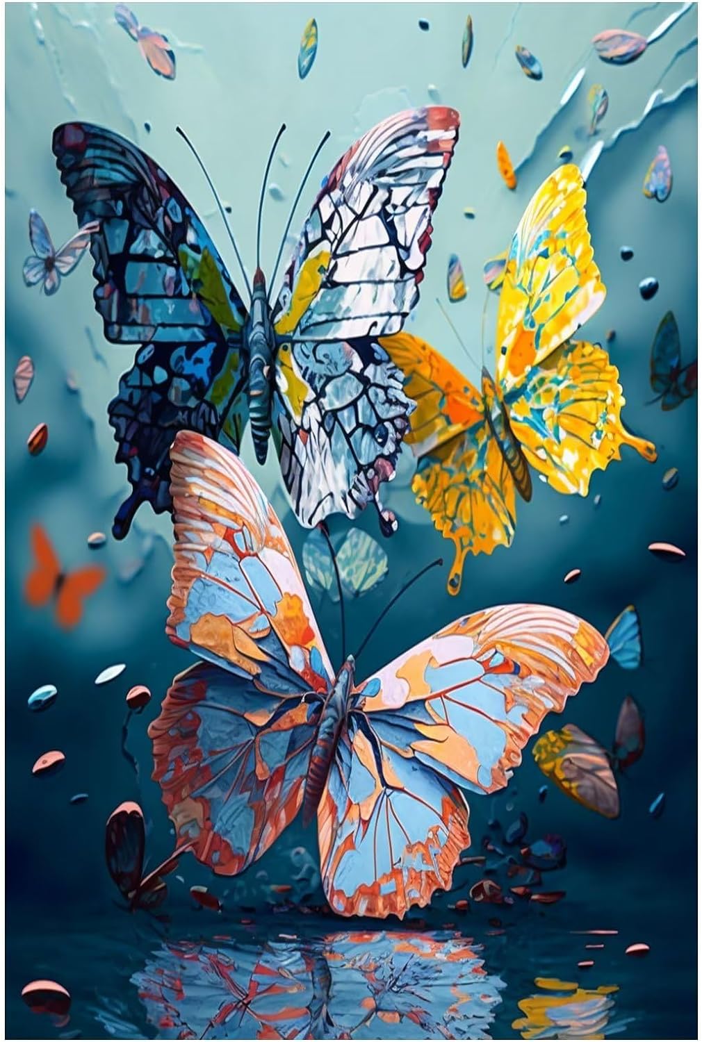 Three Butterflies Funny Metal Tin Sign Wall Decor - Vintage Tin Sign ...