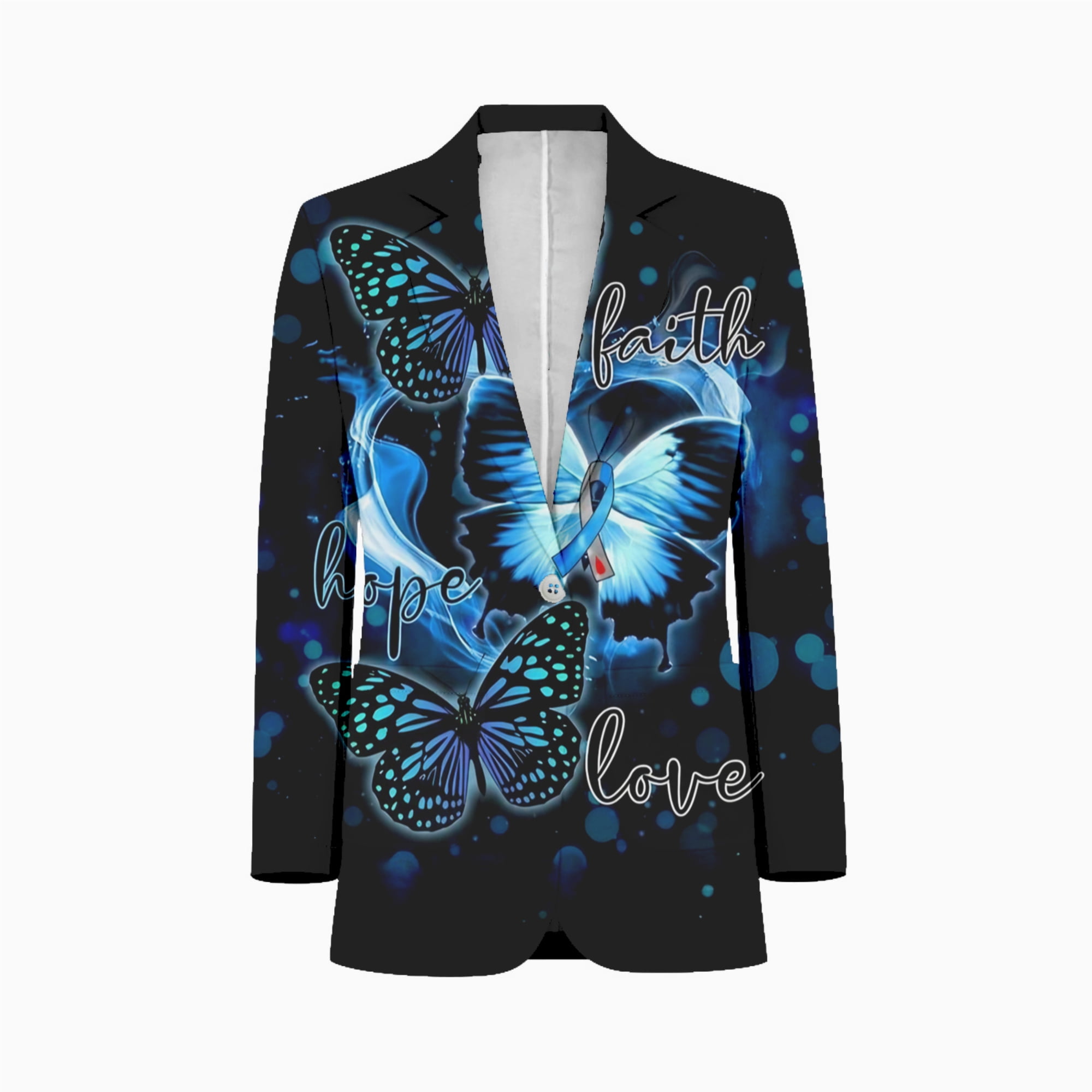 Three Butterfly Faith, Hope & Love Mens Suits Shawl Collar Slim Fit ...