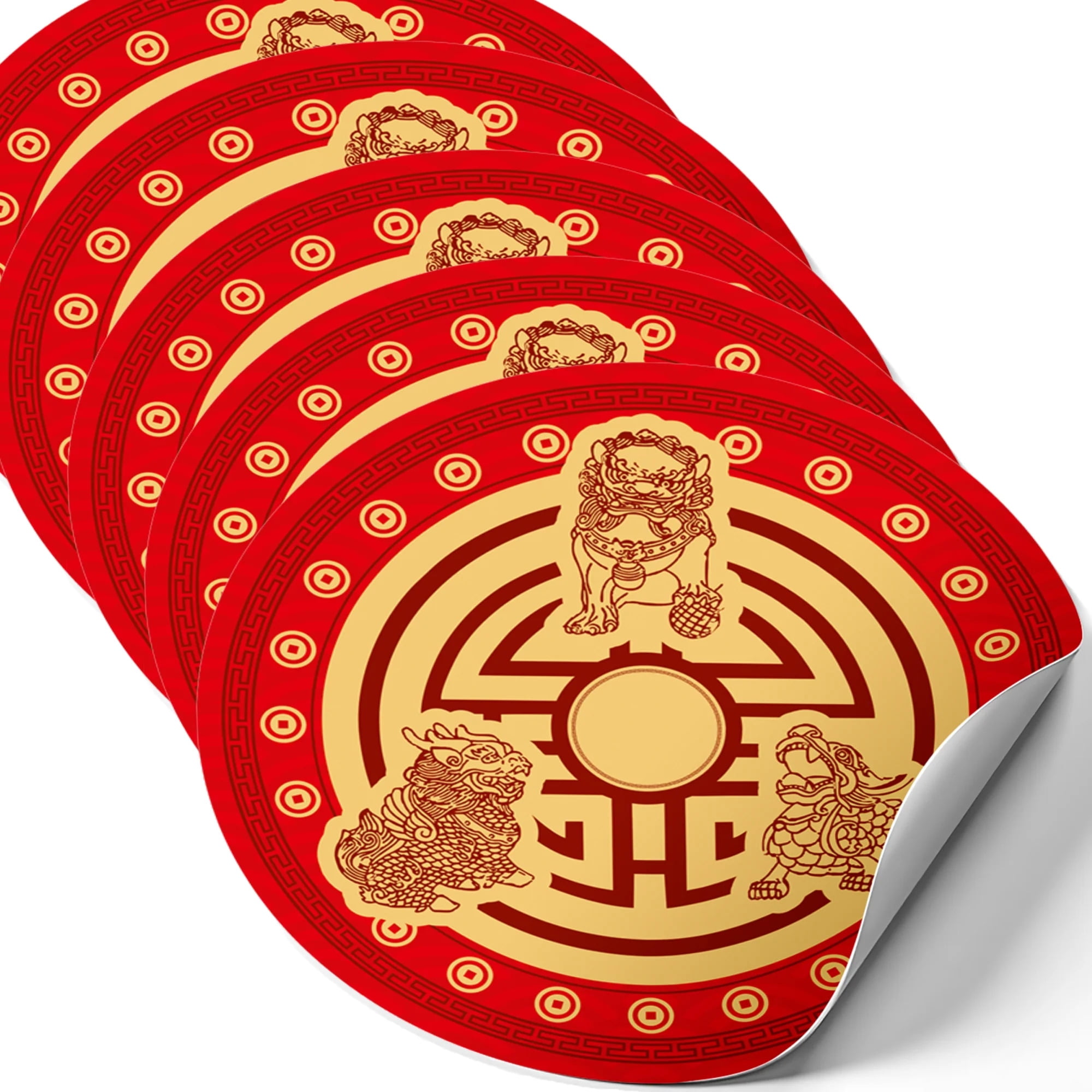 Three Celestial Guardians Protection Shield Feng Shui Amulet Stickers ...