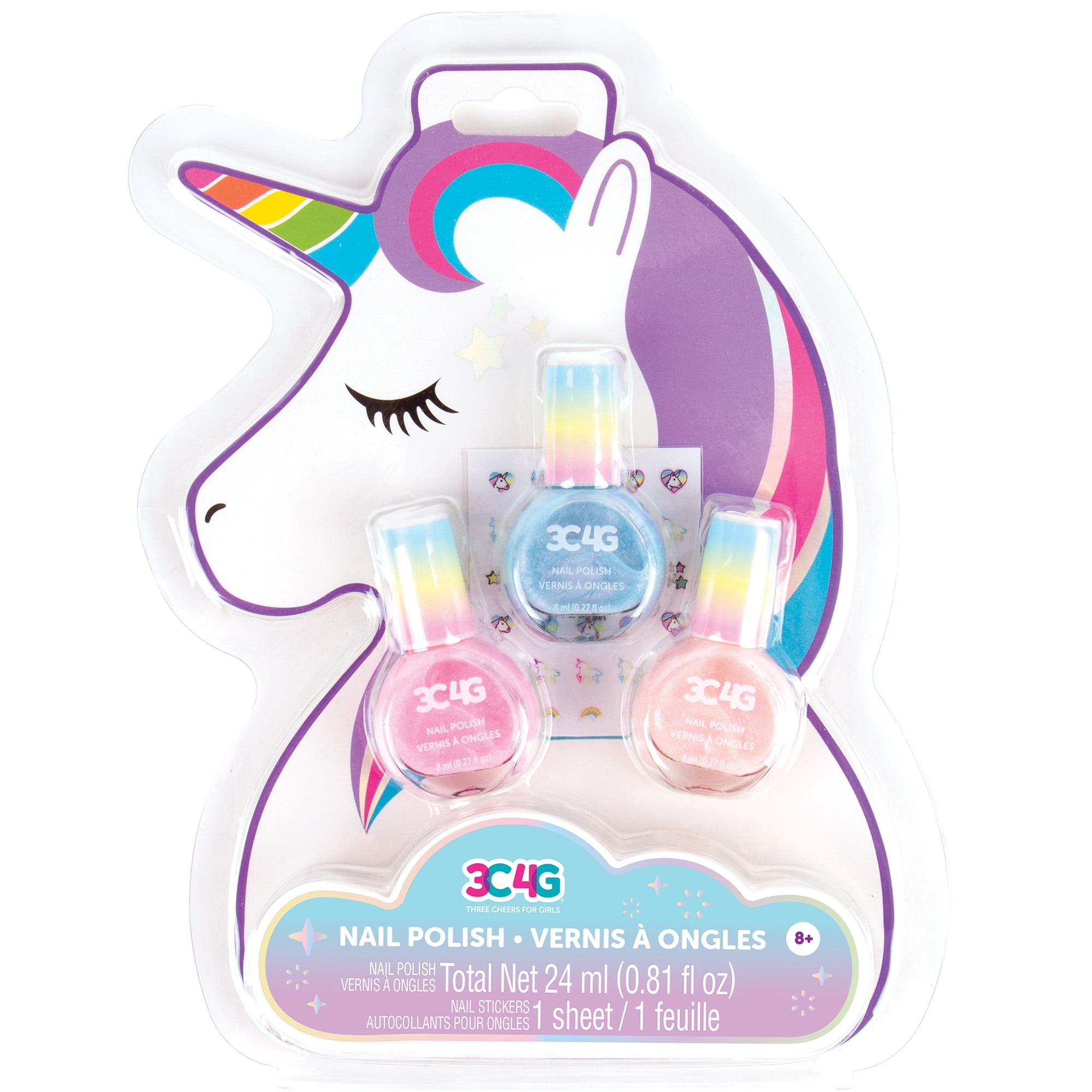 Three Cheers For Girls: Unicorn Shimmer Trio Nail Polish Set - 3 ...