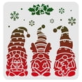Three Christmas Gnome Elf Drawing Stencils Templates (11.8x11.8 inch ...