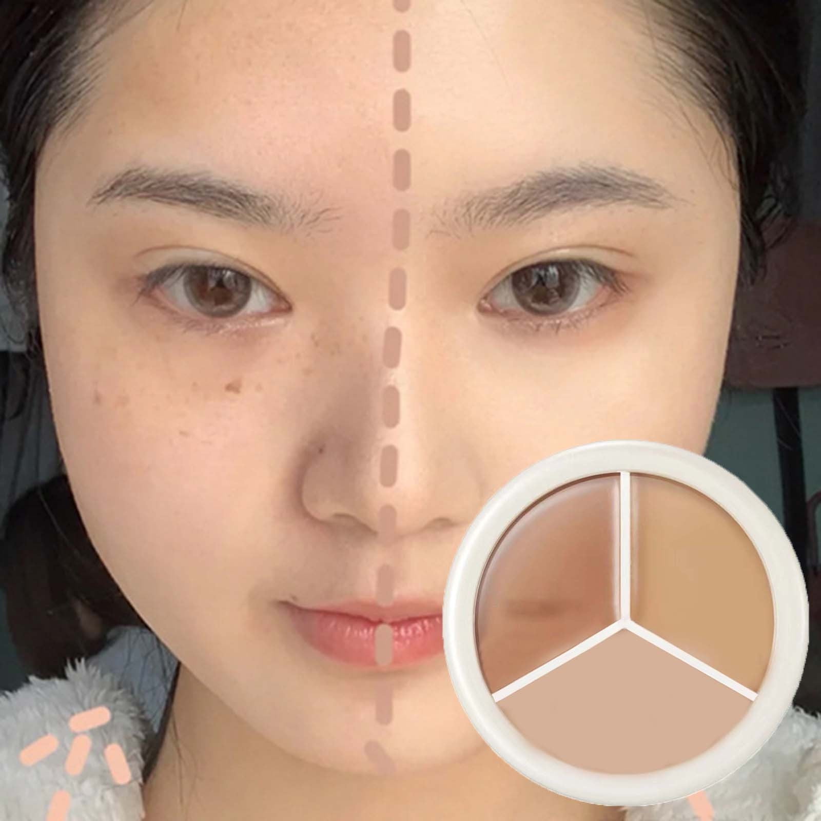 Three Color Concealer To Cover And Pimples Dark Under The Eyes Tears And Furrows Brush Concealer ...