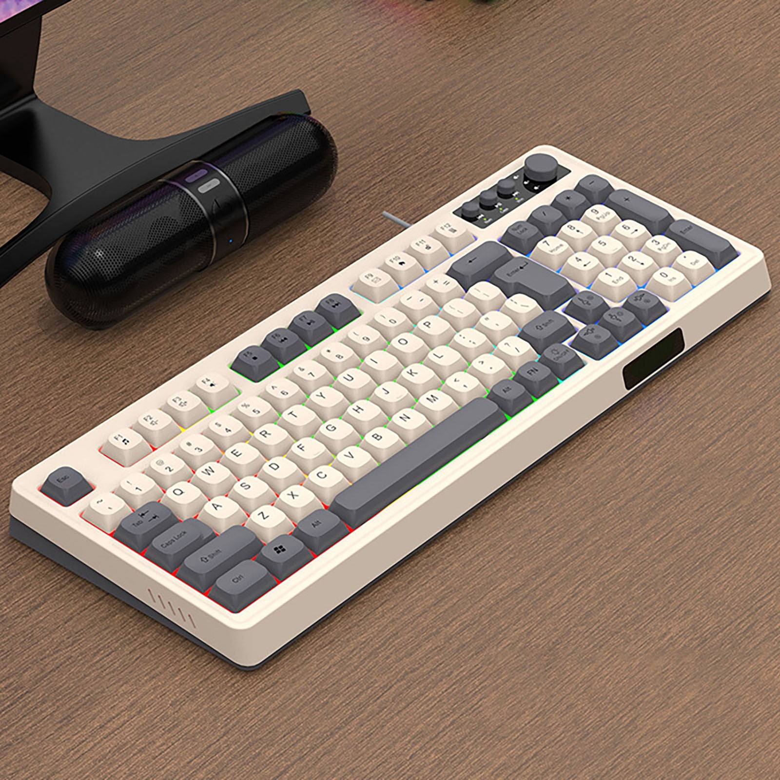 Three Color Matching Game Keyboard USB Wired Keyboard Mechanical Feel ...