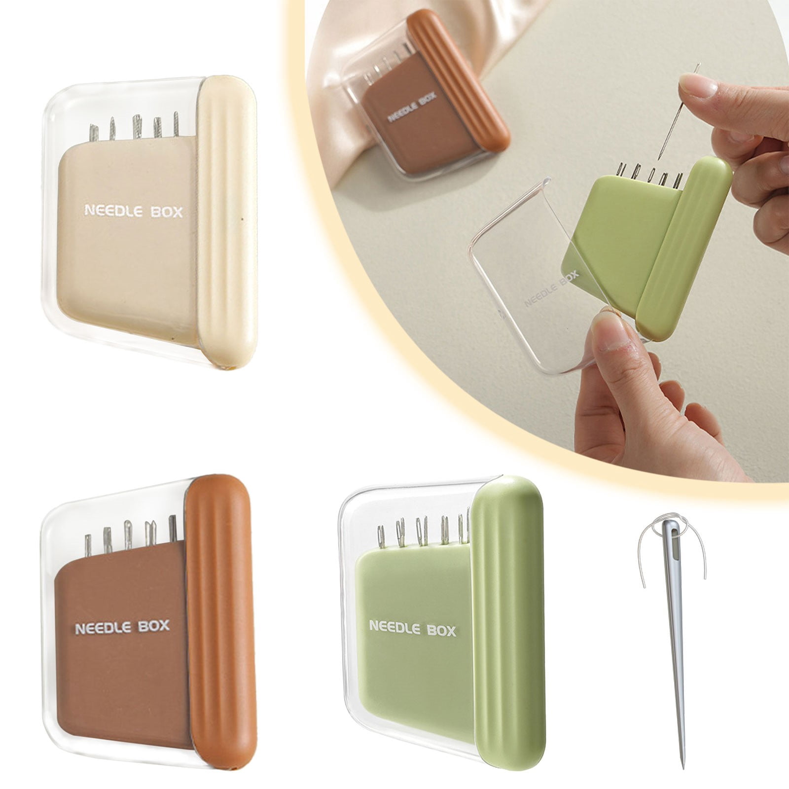 Three-Color Sewing Box Green Clearance! Mixed Color Hand Sewing Needles ...