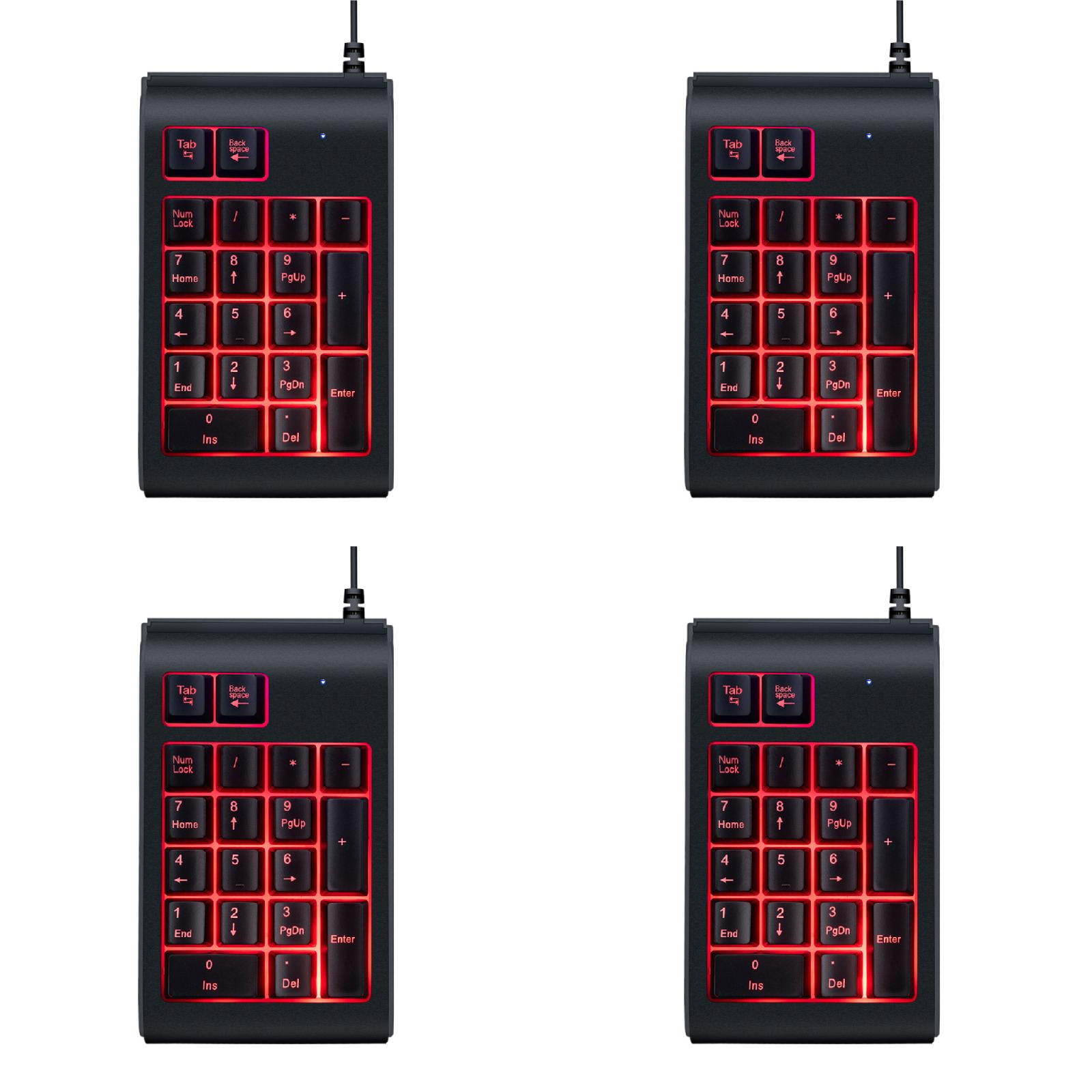 Three Colors Rgb Backlit Usb Wired Keyboard Number Pad Numeric Keypad