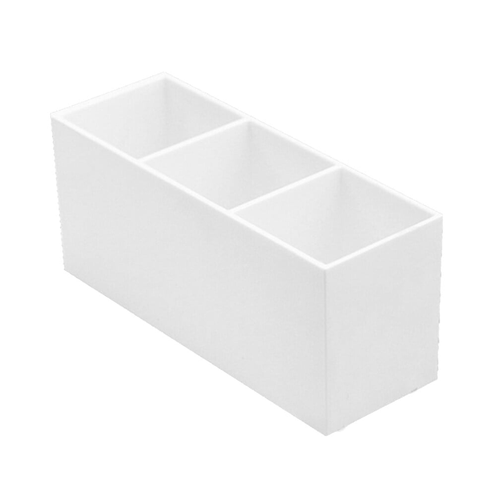 Three Compartments Cosmetic Brush Container Storage Shelves Lip Tint ...