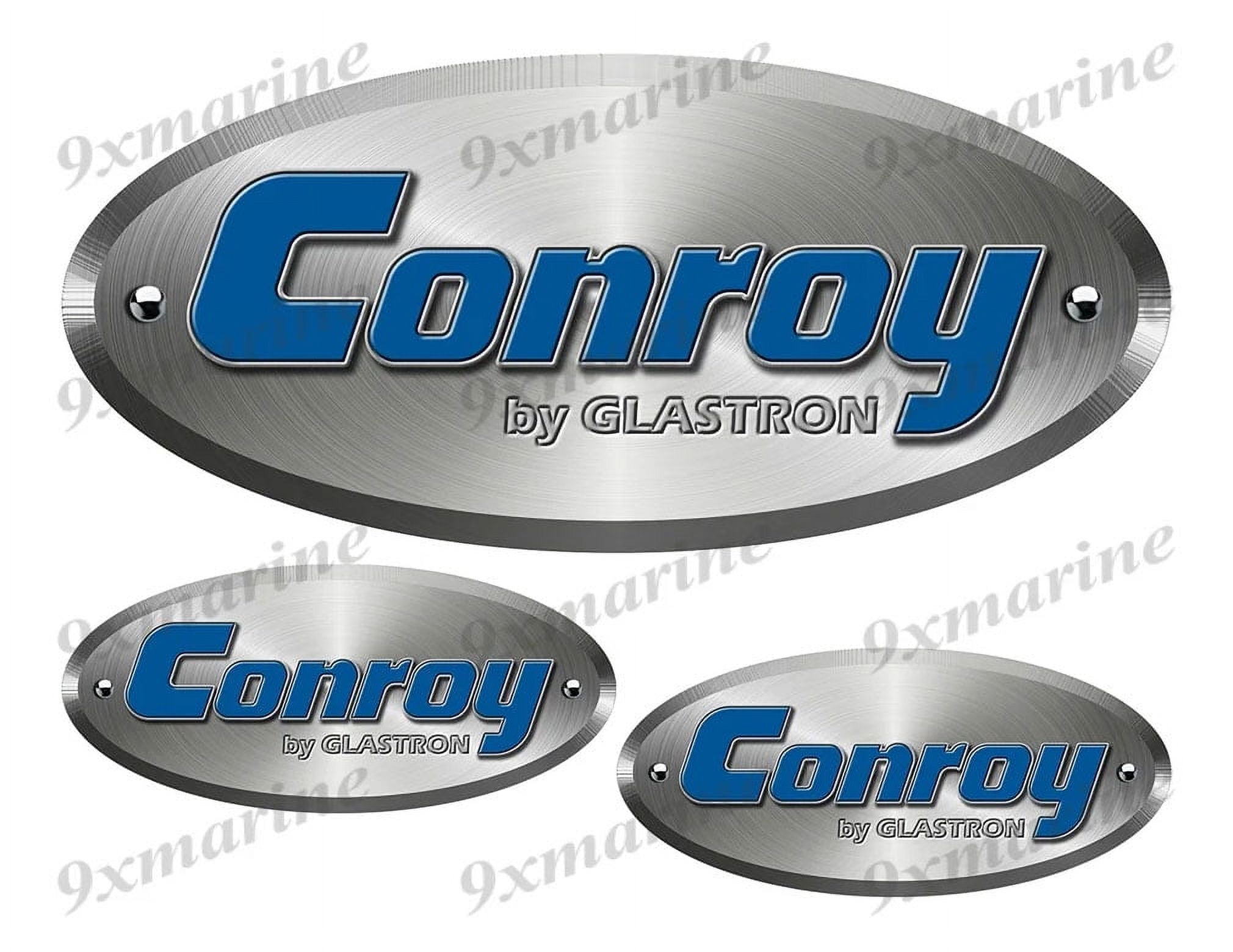 Three Conroy Remastered Sticker Brushed Metal Style - 10" and 5" long ...