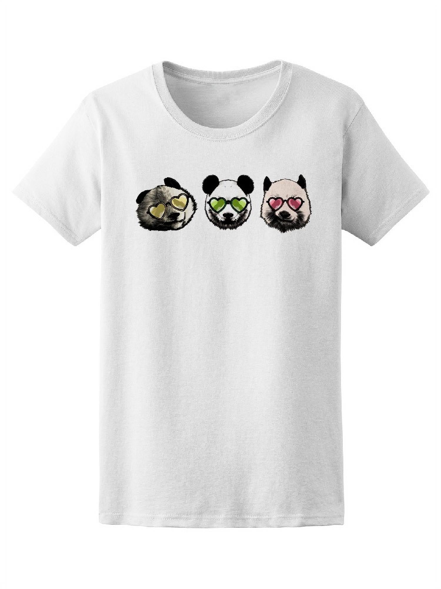 Three Cool Pandas T-Shirt Women -Image by Shutterstock, Female Medium ...