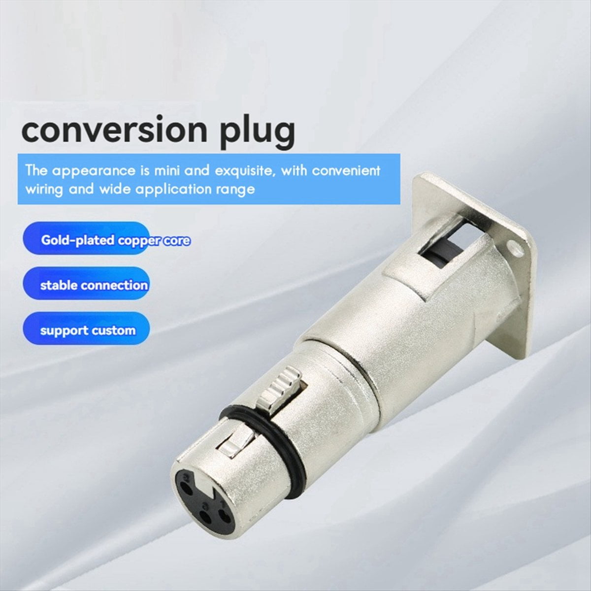 Three-Core D-Type Metal Socket for Audio Connection Converter XLR ...