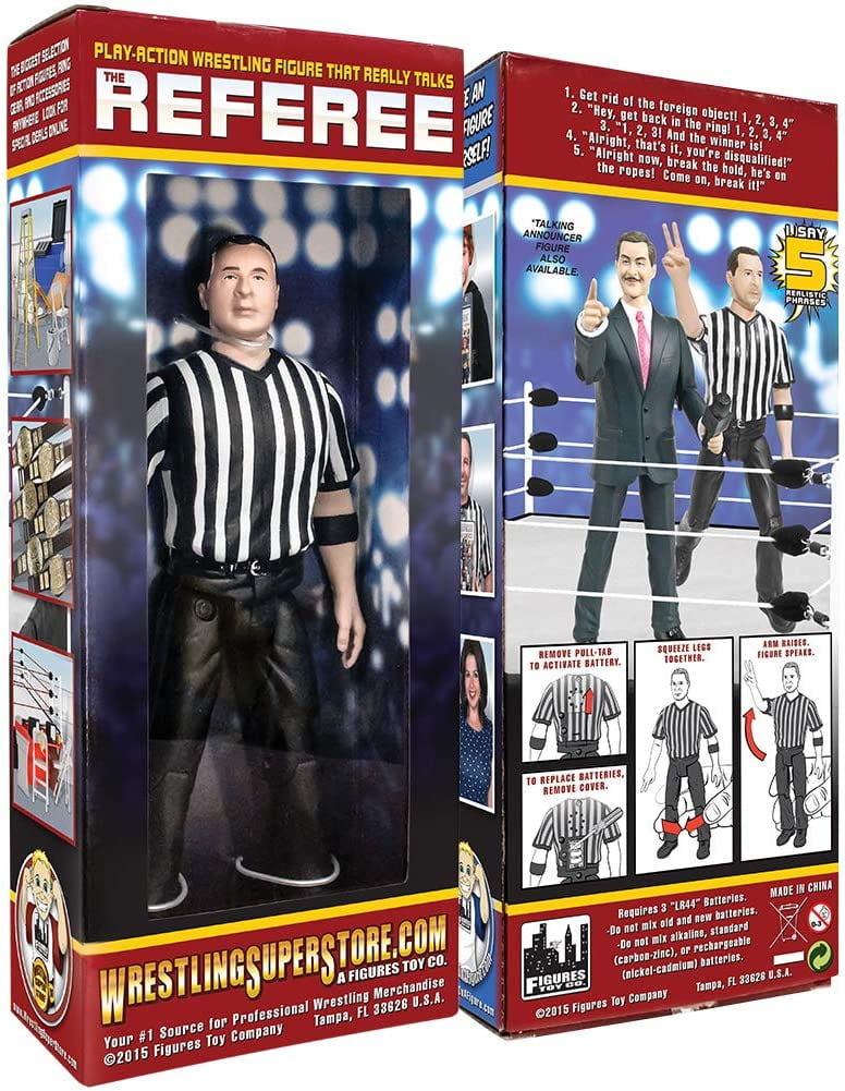 Figures Toy Company Talking Wrestling Referee Action Figure ...