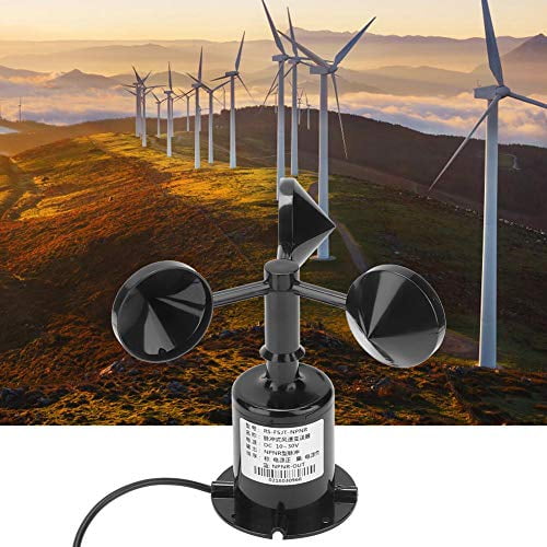 Three Cups Wind Speeds Sensor Anemometer Environment Output Pulse Type ...