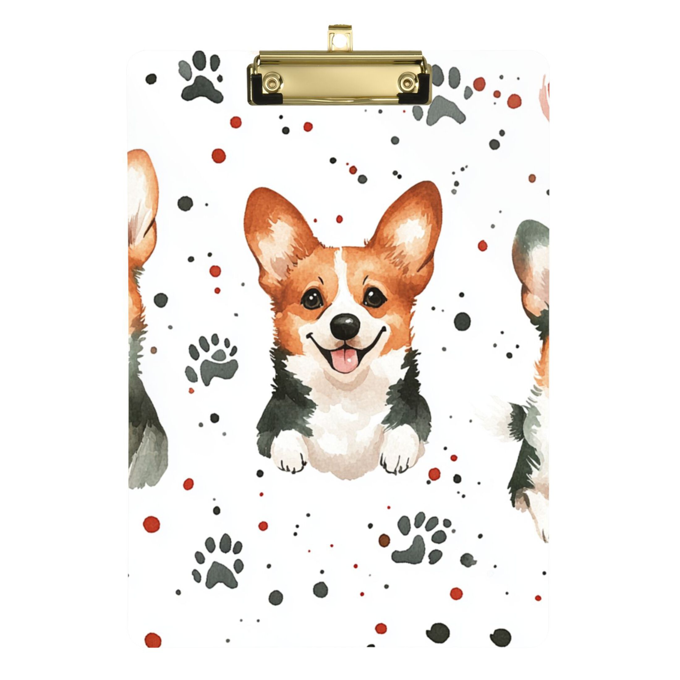 Three Cute Dog Acrylic Clipboard with Gold Clip for Classroom School ...