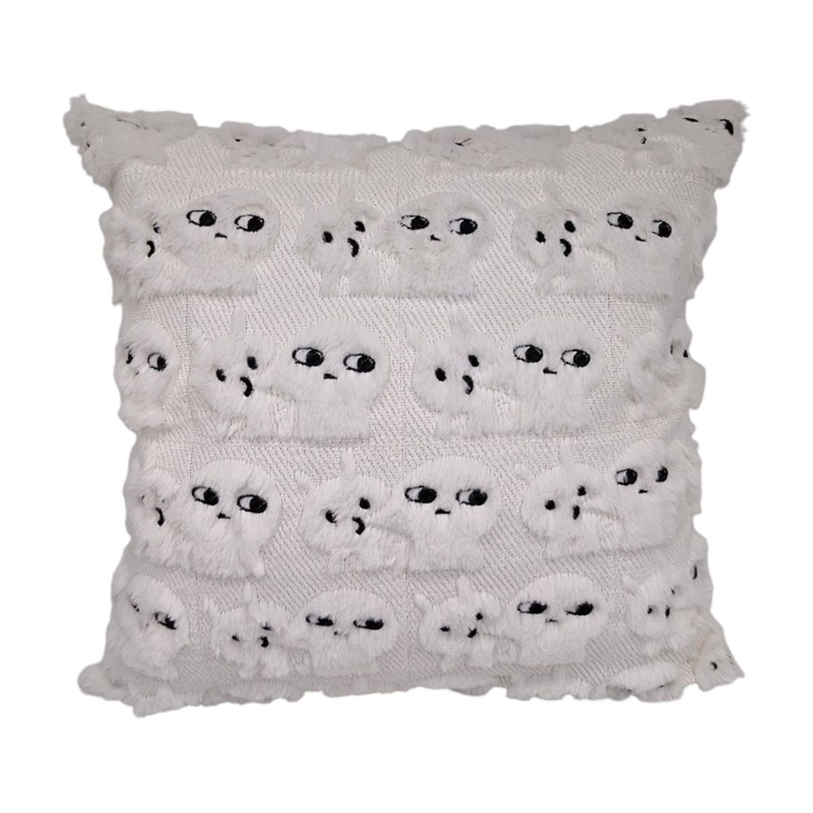 Three-Dimensional Face-Shaped Plush Pillow, Soft Sofa Cushion Cover ...