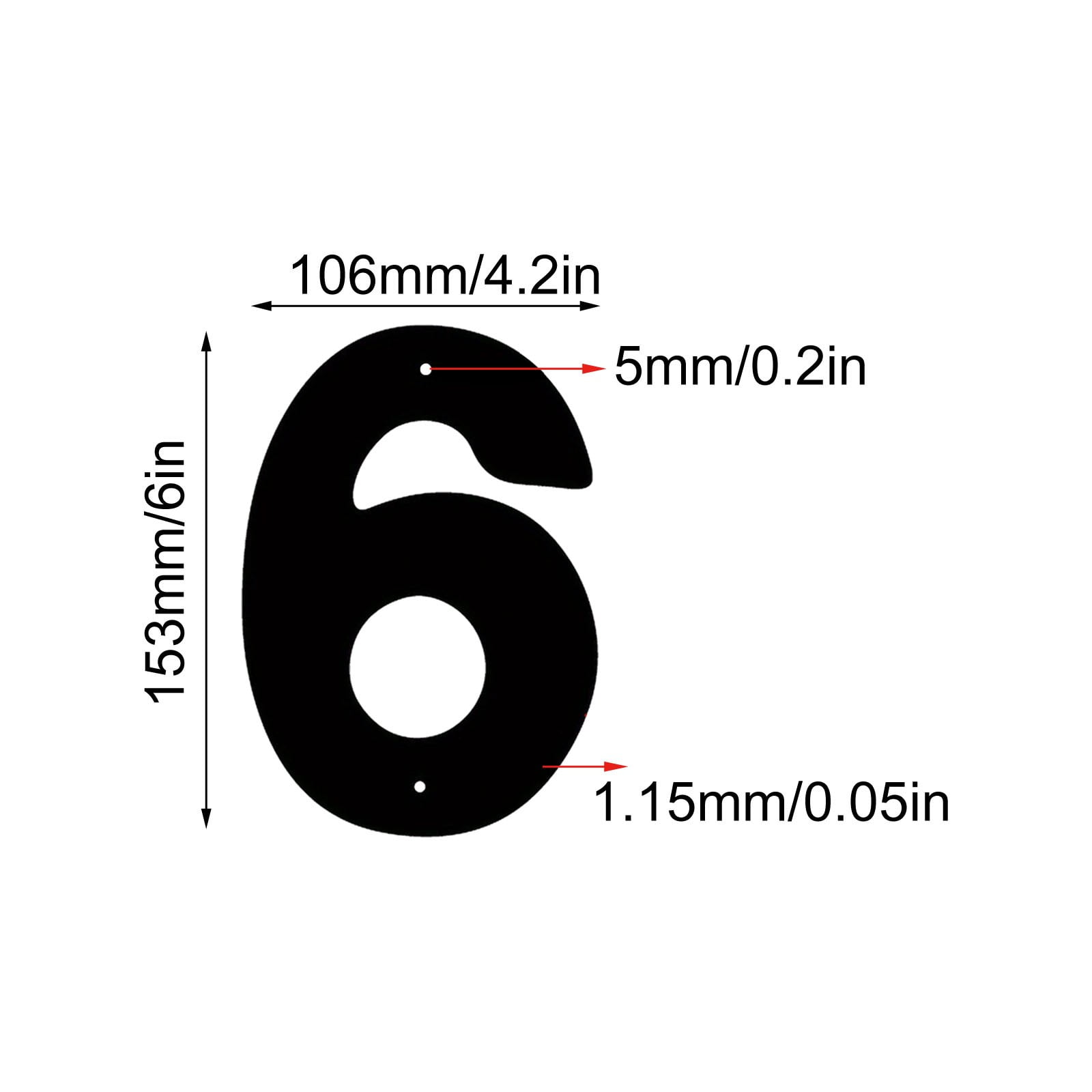 Three-Dimensional Iron House Number, Rustproof Screw Sign, Modern ...