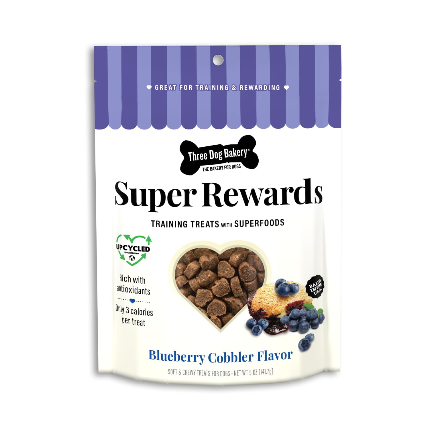 Three Dog Bakery Super MMF7 Rewards with Superfoods Blueberry Cobbler ...
