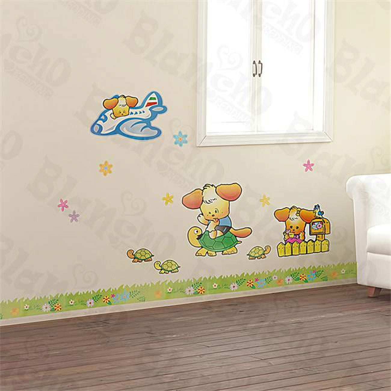 Three Doggies - Large Wall Decals Stickers Appliques Home Decor ...