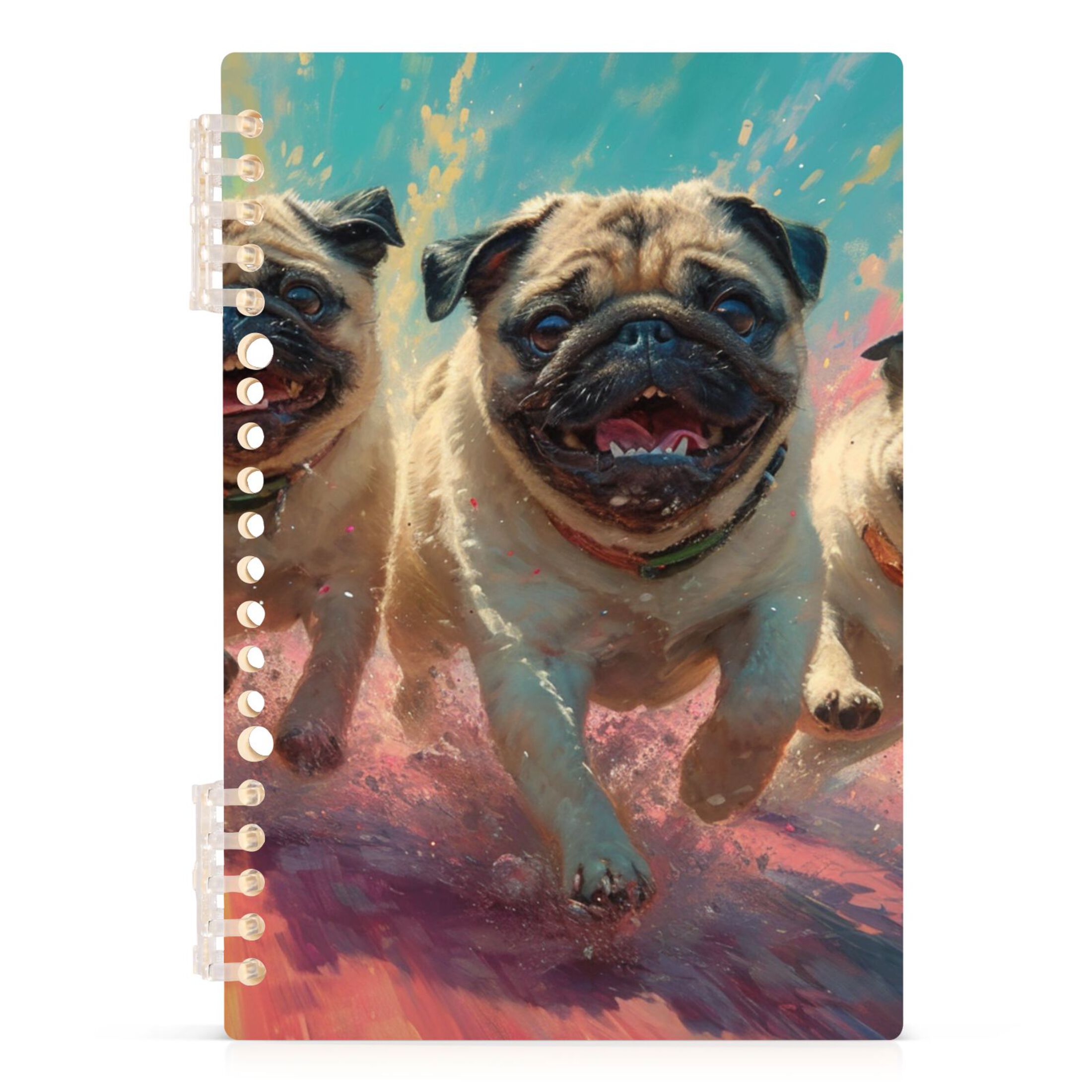 Three Dogs Running Spiral Notebooks 60 Sheets 120 Pages A5 Journal ...