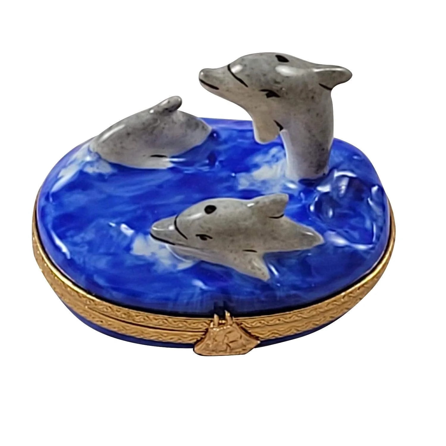 Three Dolphins Limoges Box Porcelain Figurine - Walmart.com