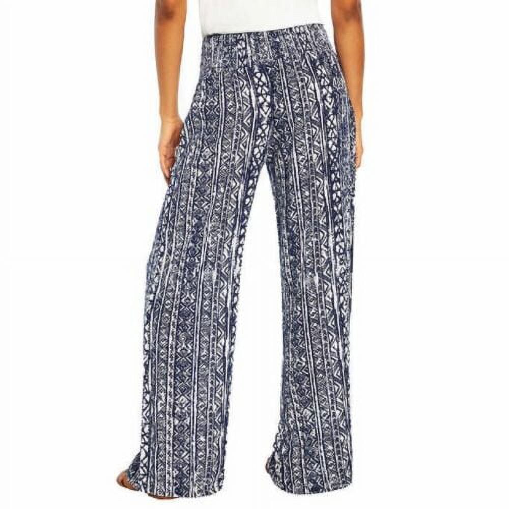 Three Dots Women's Printed Pant 1621313, Distressed Aztec Indigo, Large ...
