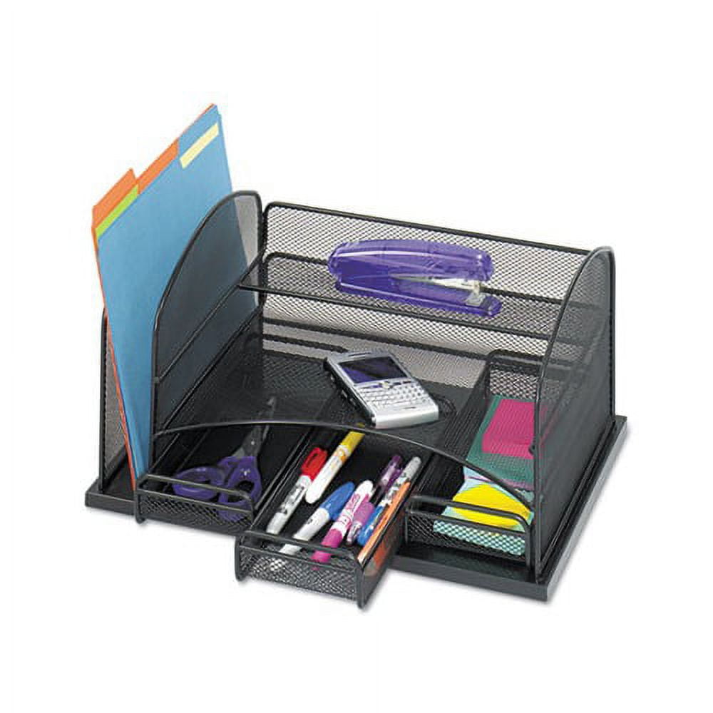 Three Drawer Organizer Steel, 16 x 11 1/2 x 8 1/4, Black - Walmart.com