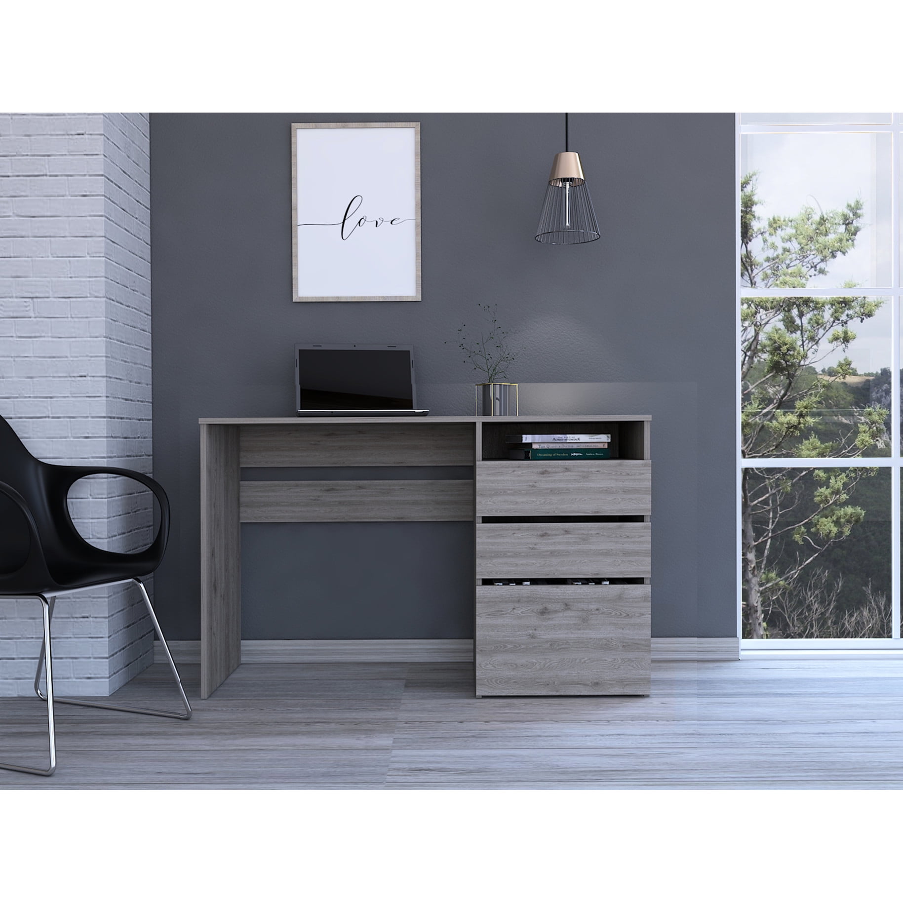 Three Drawers Storage Function - Desk for Remote Learning, Keep Things ...
