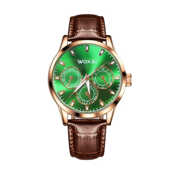 Three Eye Dial Watch No Digital Display Minimalist Style Watch Luminous ...