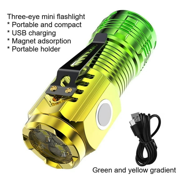Three-Eyed Monster Mini Flash Super Power Flashlight Rechargeable ...
