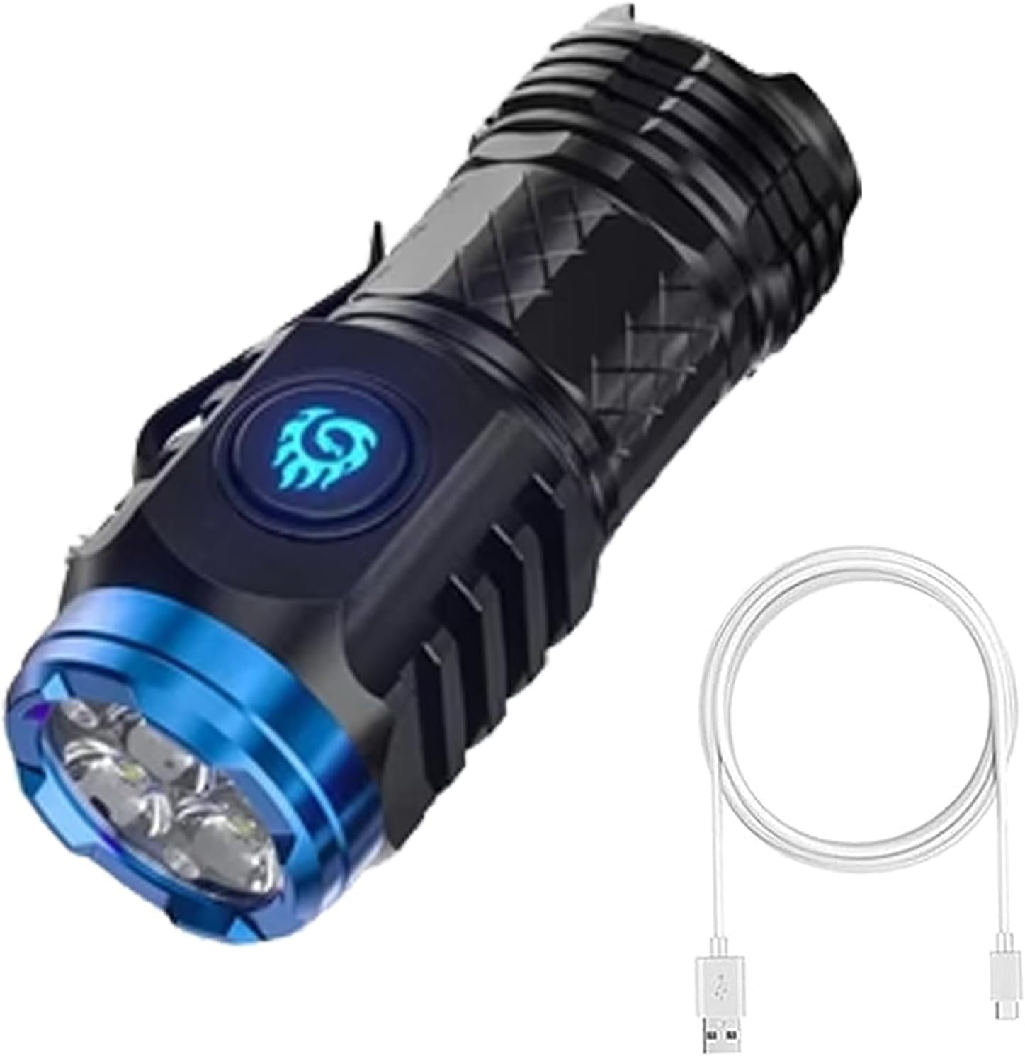 Three-Eyed Monster Mini Flashlight, 1/2Pcs Rechargeable High Lumens ...