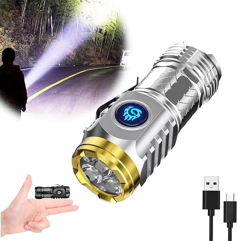 Three-Eyed Monster Mini Flashlight, Rechargeable LED Flashlights High ...