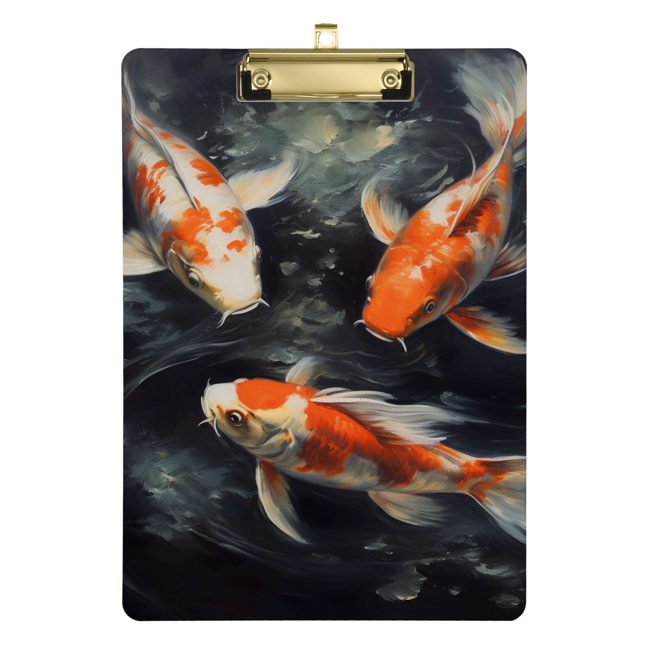 Three Fish Acrylic Clipboards 12 x 9 Inch A4 Size with Low Profile Clip ...